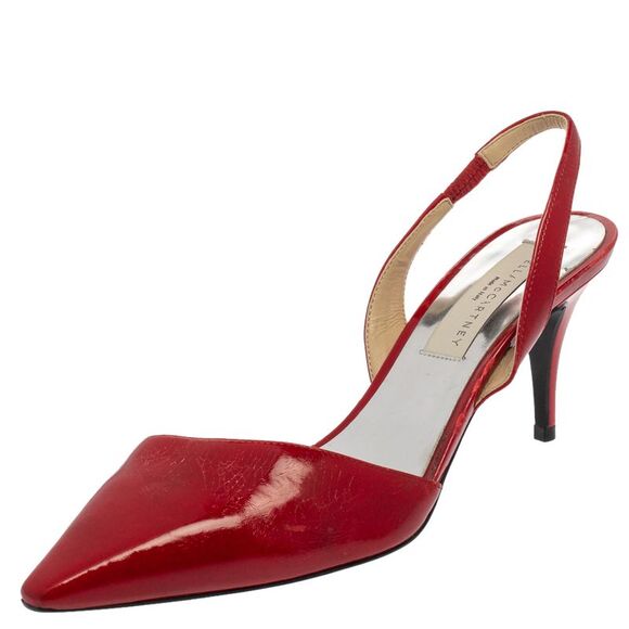 Stella McCartney | Shoes | Stella Mccartney Red Faux Patent Leather ...